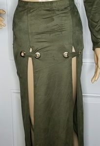 Skirts | 2 Piece Double Split Skirt Set | Poshmark